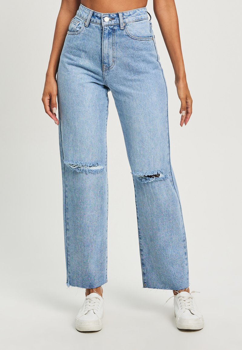 CALLI RIP - Straight leg jeans - light blue wash/blue - Zalando