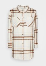 Hollister Co. LONG SHACKET STATEMENT - Overgangsjakke - cream/plaid ...