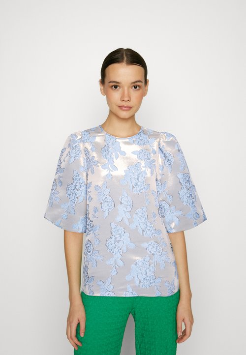 Minus MISTIA - Bluse - ocean blue print/hellblau - Zalando.ch