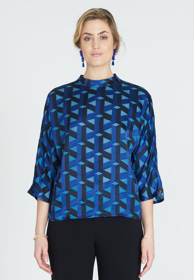 Jascha Stockholm MERCHER - Blouse - retro blue/dark blue - Zalando.ie