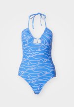 Seafolly SAIL DRAWSTRING HALTER ONE PIECE - Plavky - azure/modrá ...