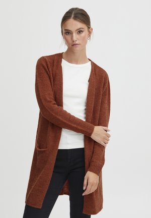 PULZ SARA LONG - Kofta - java melange/brun - Zalando.se