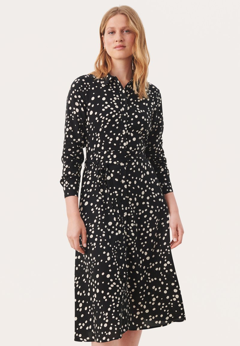 Part Two ALLIEPW DR - Shirt dress - black dot print/black - Zalando.ie