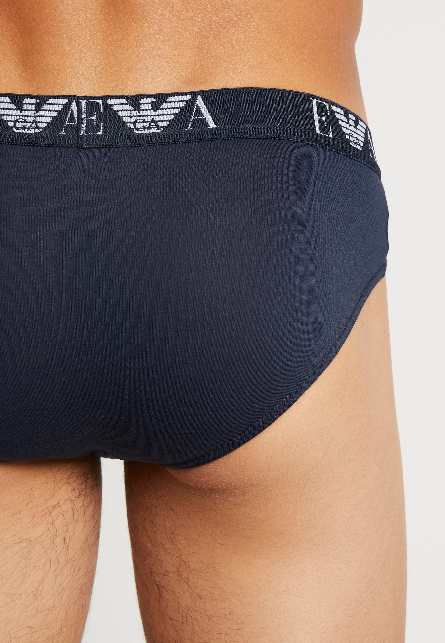 Emporio Armani STRETCH 3PACK Slip white black dark blue blanc ZALANDO.FR