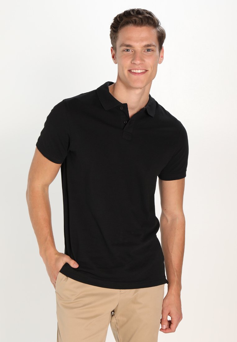 Pier One BASIC - Polo shirt - black - Zalando.co.uk