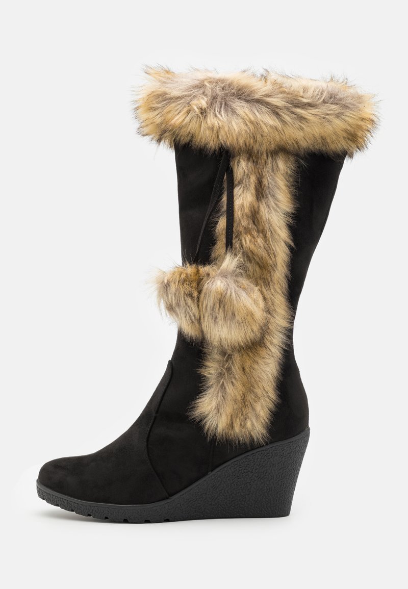 Anna Field Škornji s polno peto - black/črna - Zalando.si