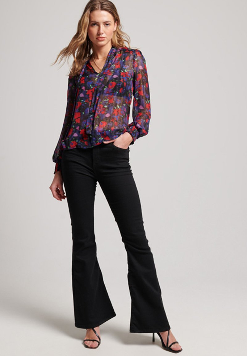 Superdry STUDIOS - Blouse - elizabeth navy print/blue - Zalando.ie