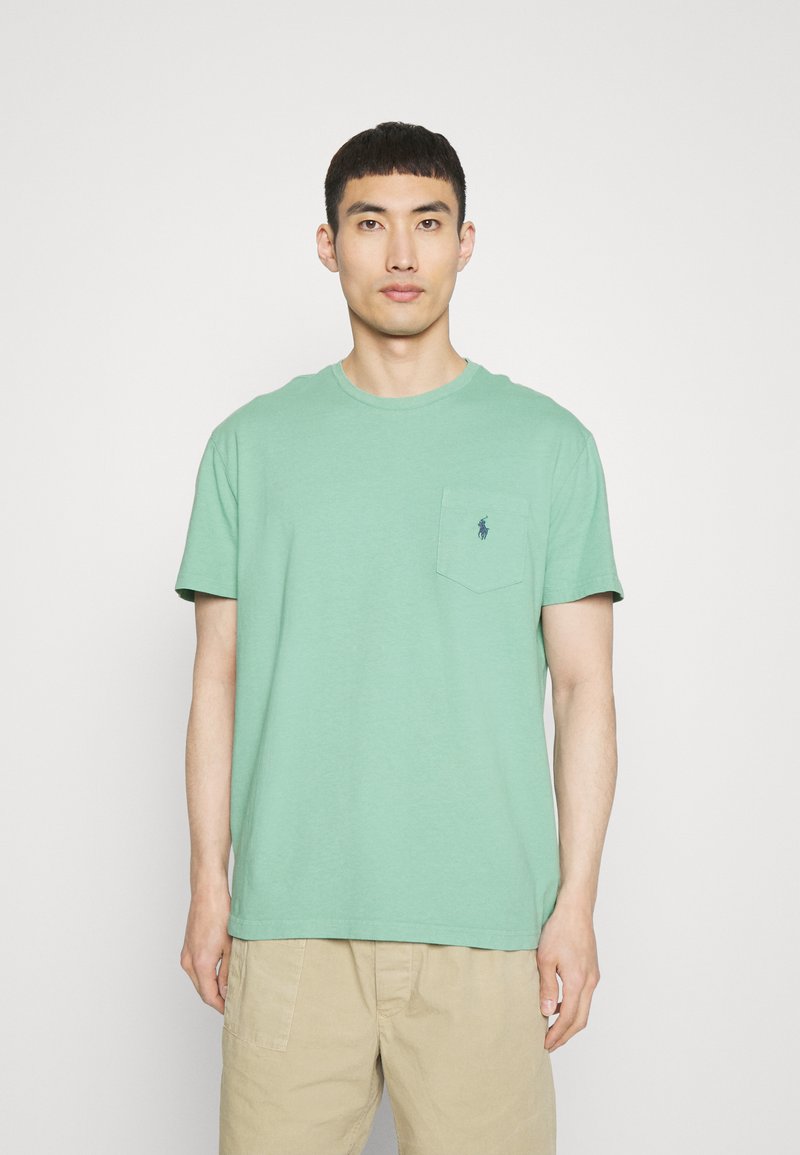 Polo Ralph Lauren SHORT SLEEVE - Basic T-shirt - essex green/green ...