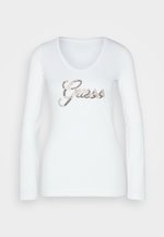 Guess SCRIPT - Long sleeved top - pure white/white - Zalando.co.uk