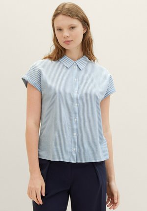 TOM TAILOR DENIM Bluse - white blue vertical stripe/hellblau - Zalando.ch