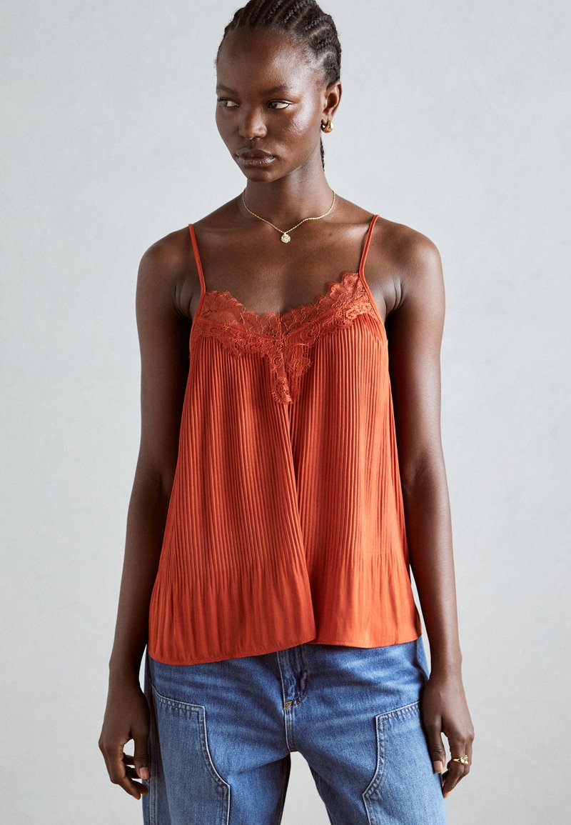 Anna Field Top - dark red - Zalando