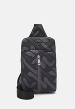 Guess ROMA CROSSOVER - Across body bag - black/grey/black - Zalando.ie