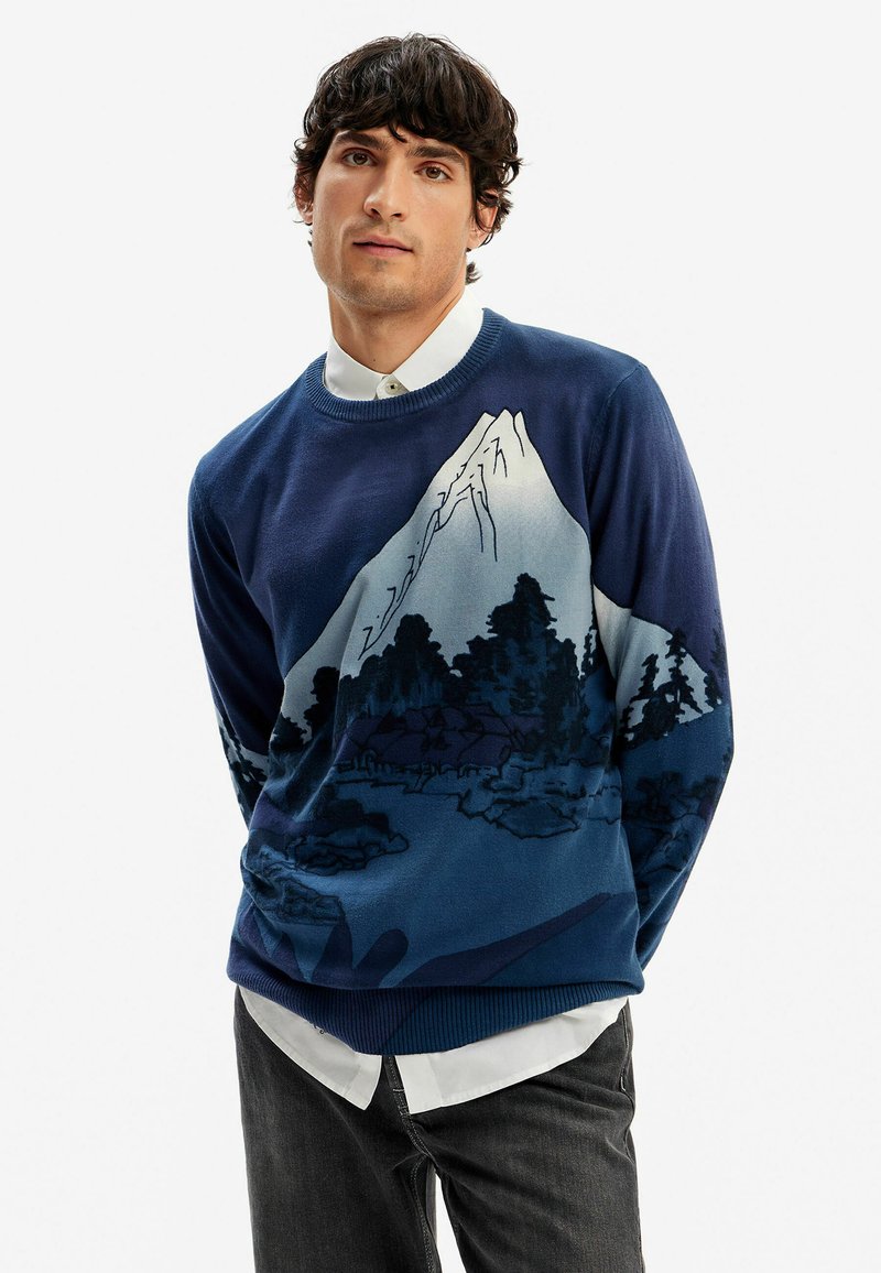 Desigual Jersey de punto - blue/azul - Zalando.es