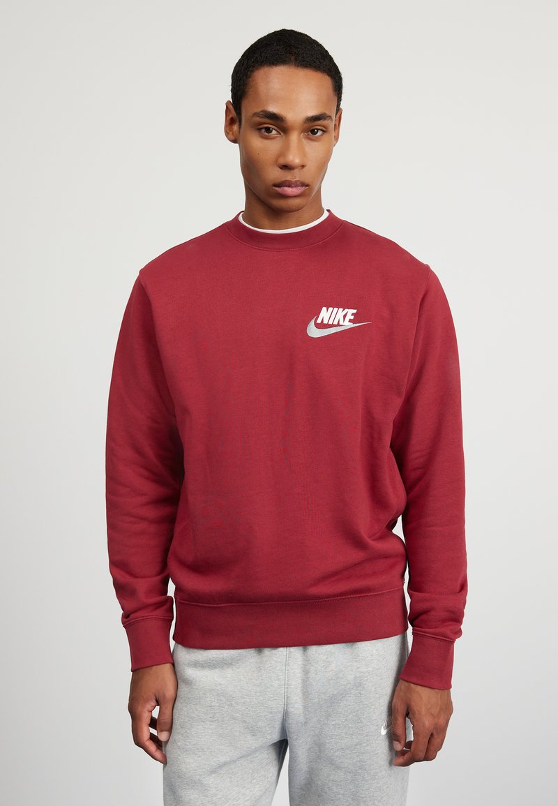 Nike Sportswear M NK CLUB+ FT CREW LBR - Sweater - team red ...