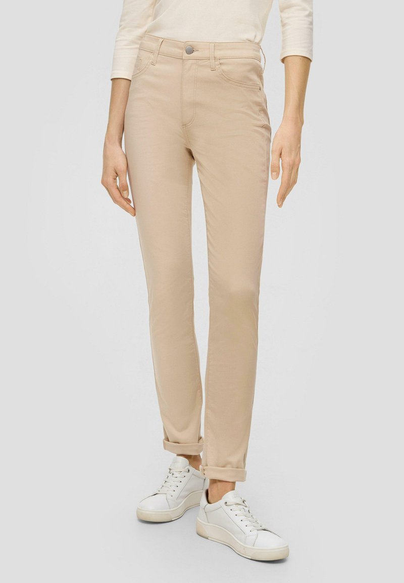 s.Oliver BLACK LABEL Jeansy Slim Fit/beżowy - Zalando.pl