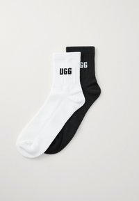 UGG QUINLIN LOGO QUARTER 2 PACK - Calcetines - white/black/blanco ...