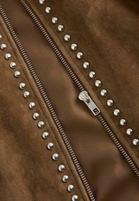 Next Leather jacket - tan brown/brown - Zalando