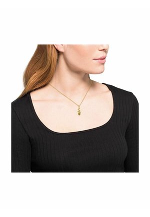 FABLE ENGLAND ENAMEL MOTH & LEAF CHARM NECKLACE - Collar - goldcoloured ...