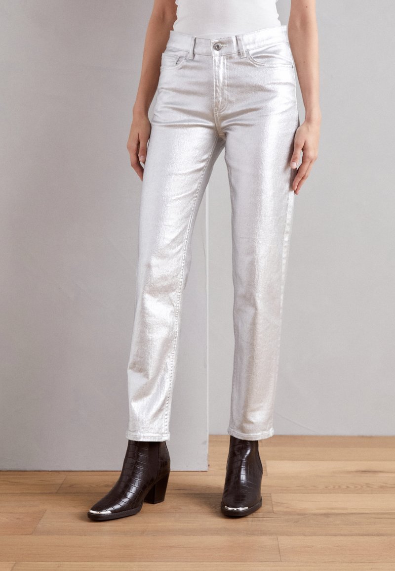 Lindex Jeans Straight Leg - silver/silberfarben - Zalando.de