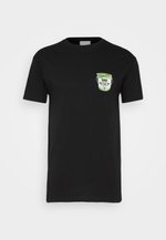 HUF HAPPY ACCIDENTS TEE - Camiseta estampada - black/negro - Zalando.es