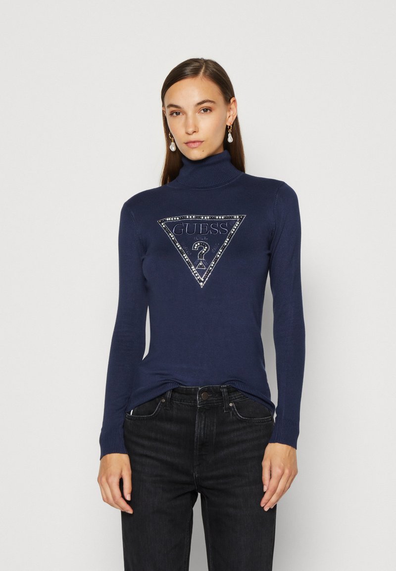 Guess GISELE LOGO - Jumper - blackened blue/blue - Zalando.co.uk