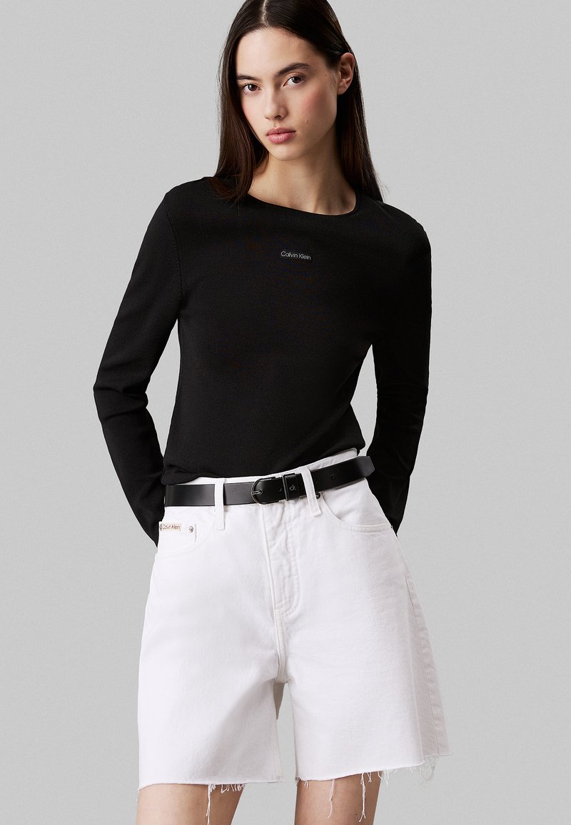 Calvin Klein Jeans SLIM STRETCH - Jersey de punto - ck black/negro ...