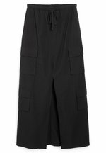 CLOCKHOUSE A-line skirt - black/metallic black - Zalando.de