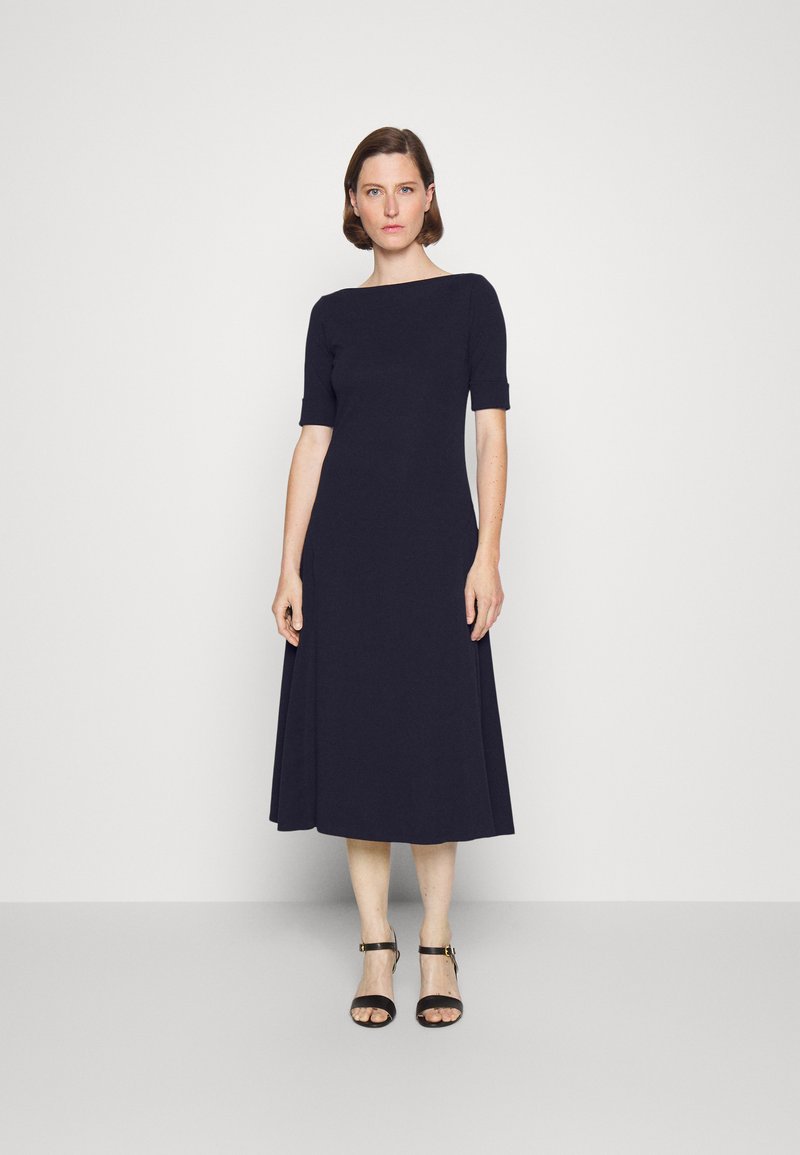 Lauren Ralph Lauren MUNZIE ELBOW SLEEVE DAY DRESS - Jerseyjurk - lighthouse navy/donkerblauw ...