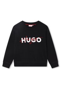 HUGO Kids EMBROIDERED - Sweater - black/zwart - Zalando.nl