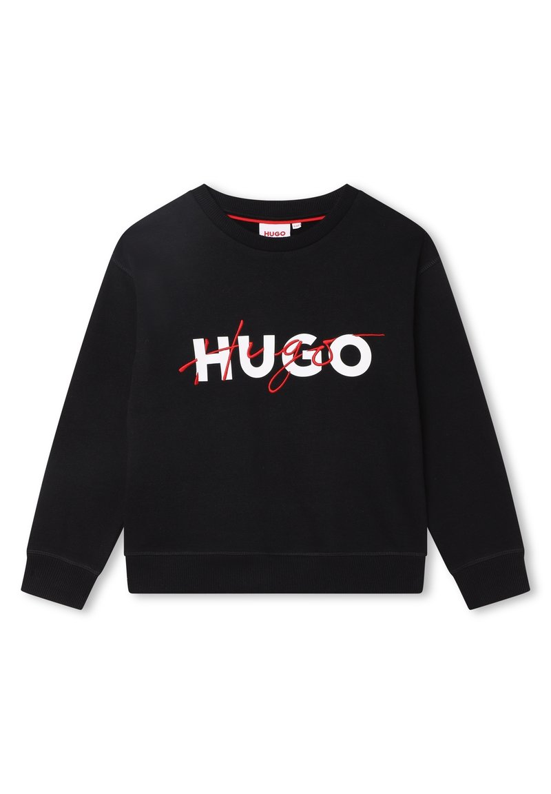 HUGO Kids EMBROIDERED - Sweater - black/zwart - Zalando.nl