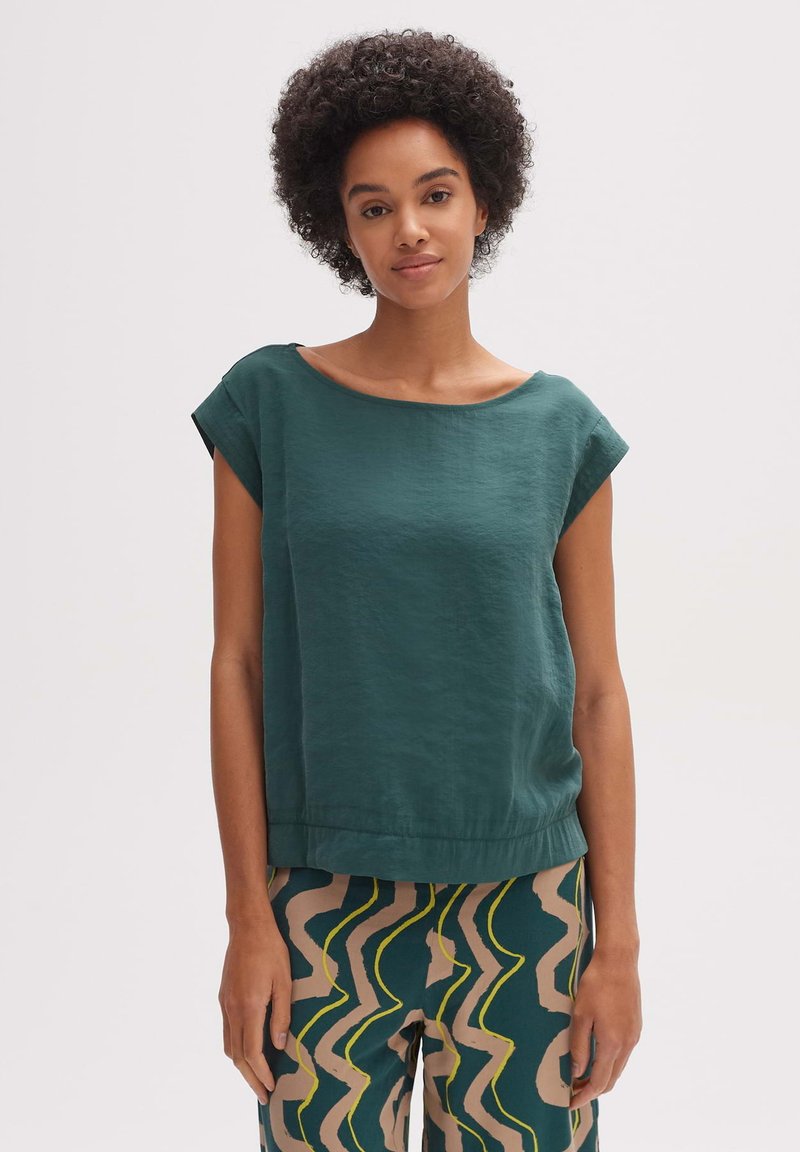 Opus SUSUN - Basic T-shirt - deep teal/green - Zalando.de