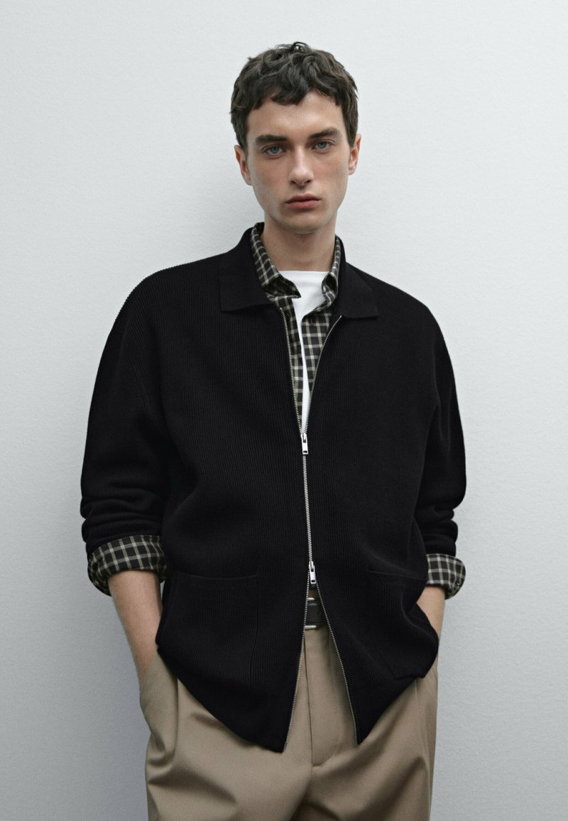 Massimo Dutti Cardigan - dark blue - Zalando.co.uk