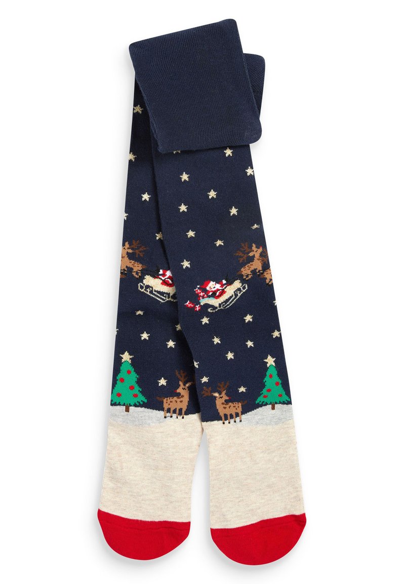 Next COTTON RICH CHRISTMAS SCENE TIGHTS - Strumpfhose - blue/blau ...