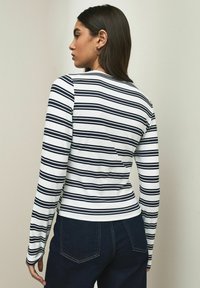 Next Long sleeved top - navy/white stripe/blue - Zalando