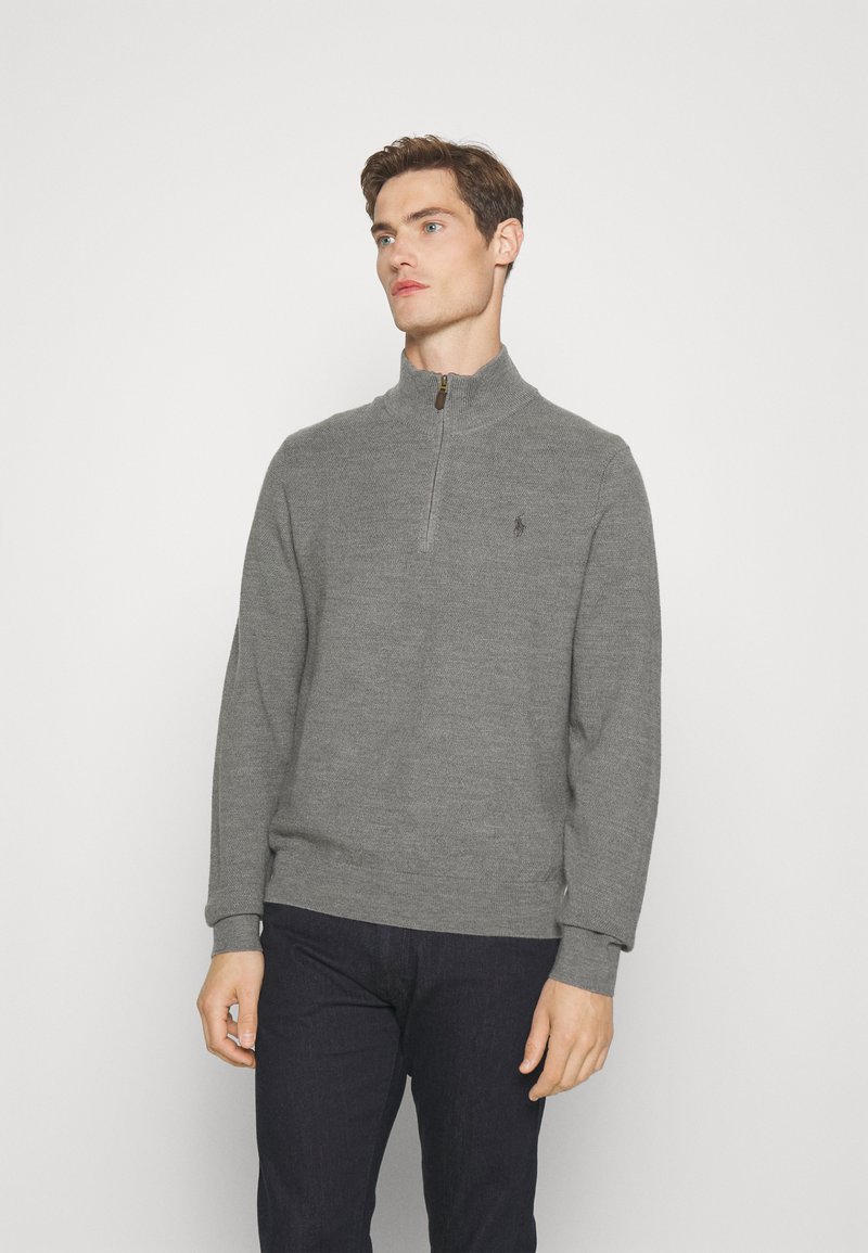 Polo Ralph Lauren LONG SLEEVE - Striktrøje - fawn grey heather/grå ...