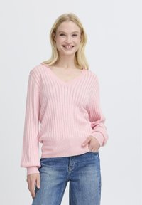 b.young MORLA VNECK - Pullover - parfait pink melange/rose - ZALANDO.FR