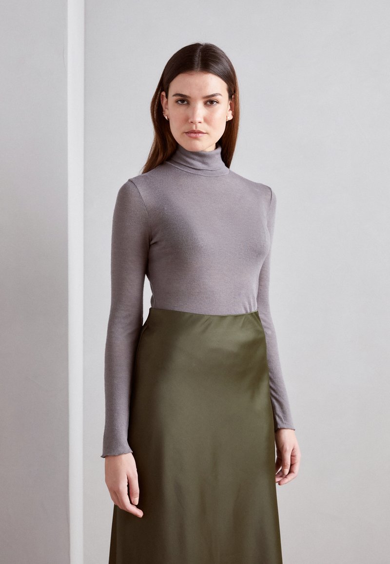 Anna Field Long sleeved top - mottled dark grey - Zalando