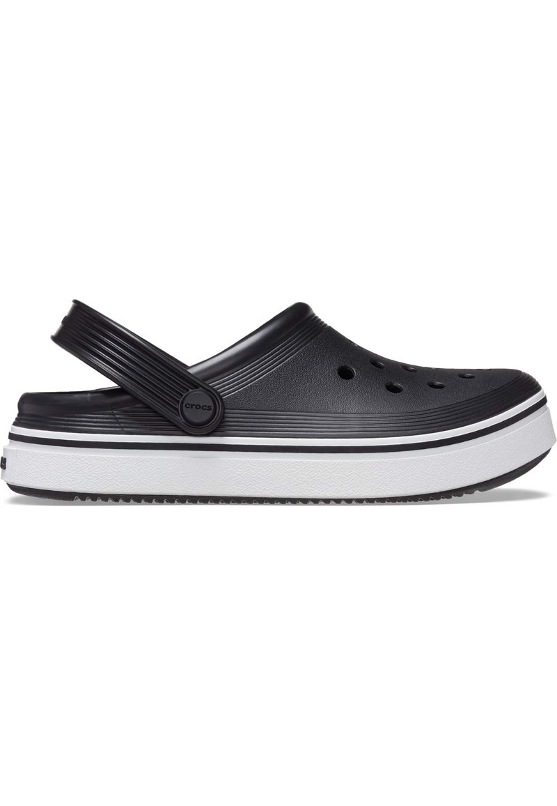 Crocs OFF COURT - Teenslippers - black/zwart-metallic - Zalando.be