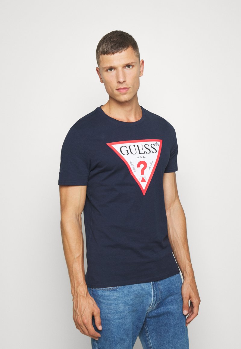 Guess ORIGINAL LOGO - T-Shirt print - blue navy/dunkelblau - Zalando.at