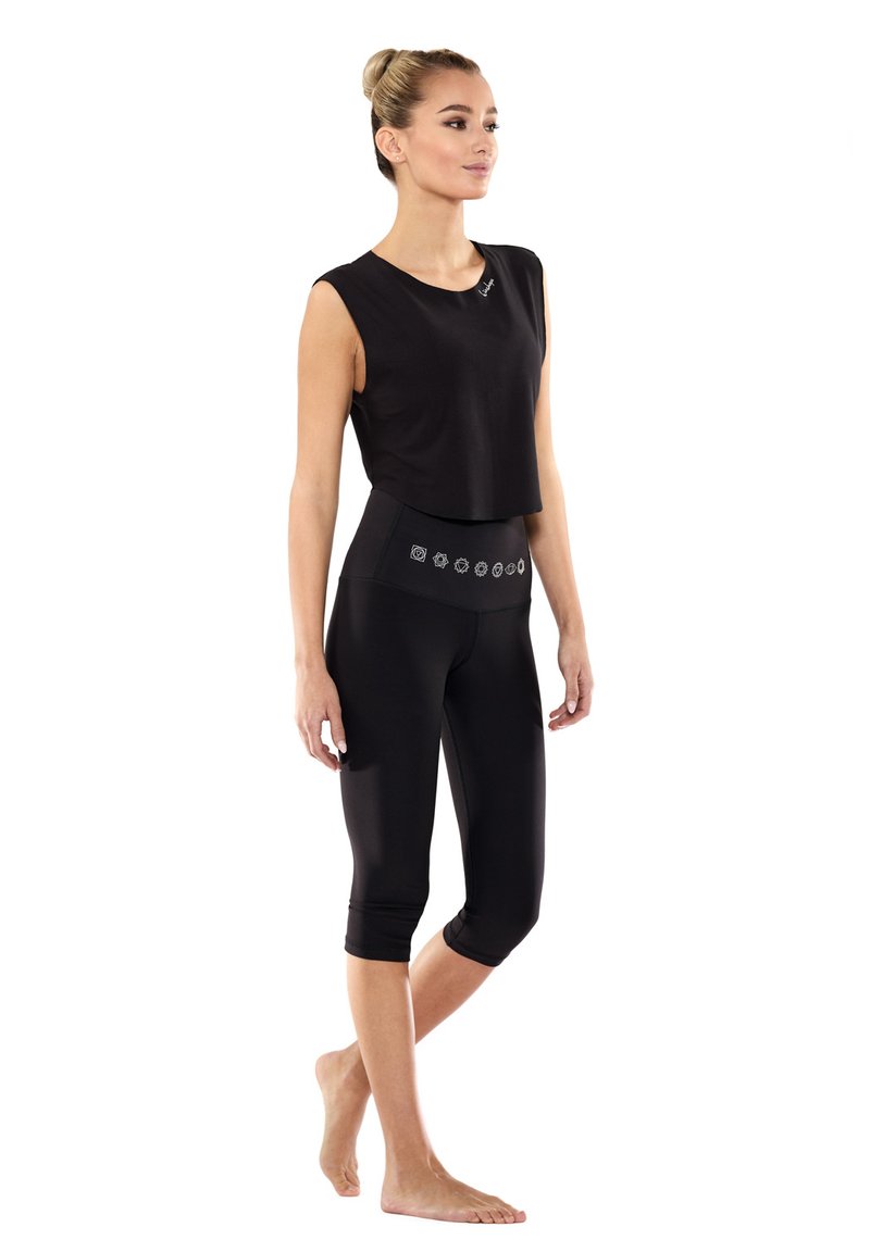 Winshape Pantalon 3/4 de sport - black chakras/noir - ZALANDO.CH