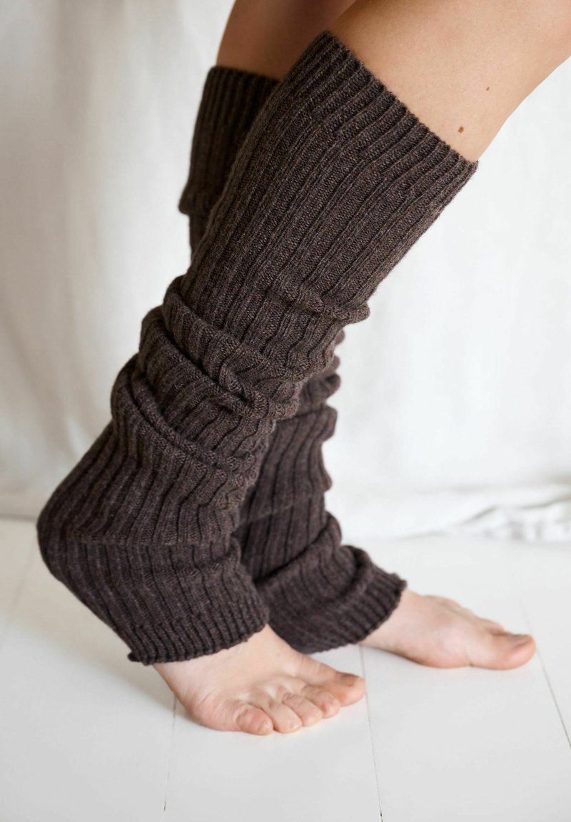 moshi moshi mind Leg warmers - brown melange/dark brown - Zalando.ie