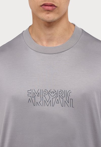Emporio Armani Print T-shirt - grey - Zalando.co.uk