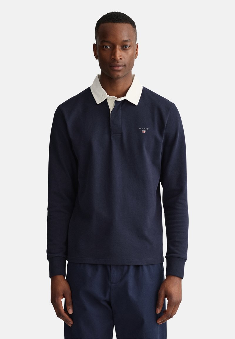 GANT SOLID RUGGER - Poloshirt - evening blue/dunkelblau - Zalando.ch