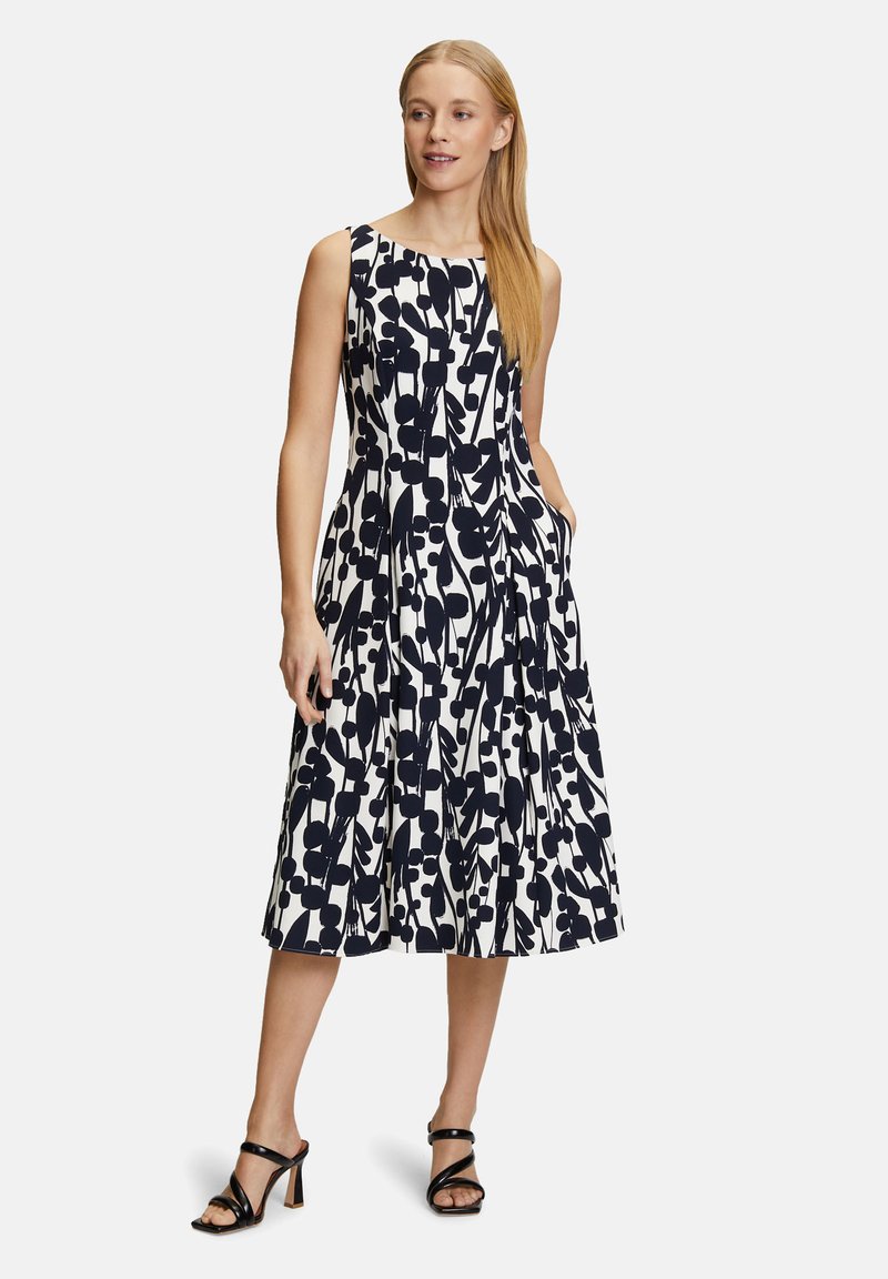 Vera Mont Freizeitkleid - cream dark blue/weiß - Zalando.de