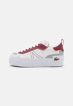 Lacoste PLATFORM - Trainers - white/burgundy/white - Zalando.co.uk