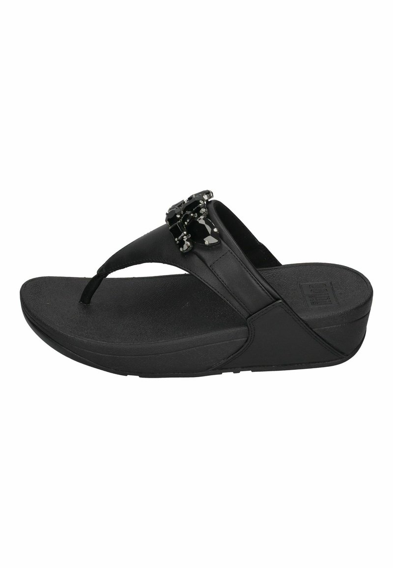 FitFlop ZEHENTRENNER LULU JEWEL DELUXE - Tongs - black/noir - ZALANDO.BE