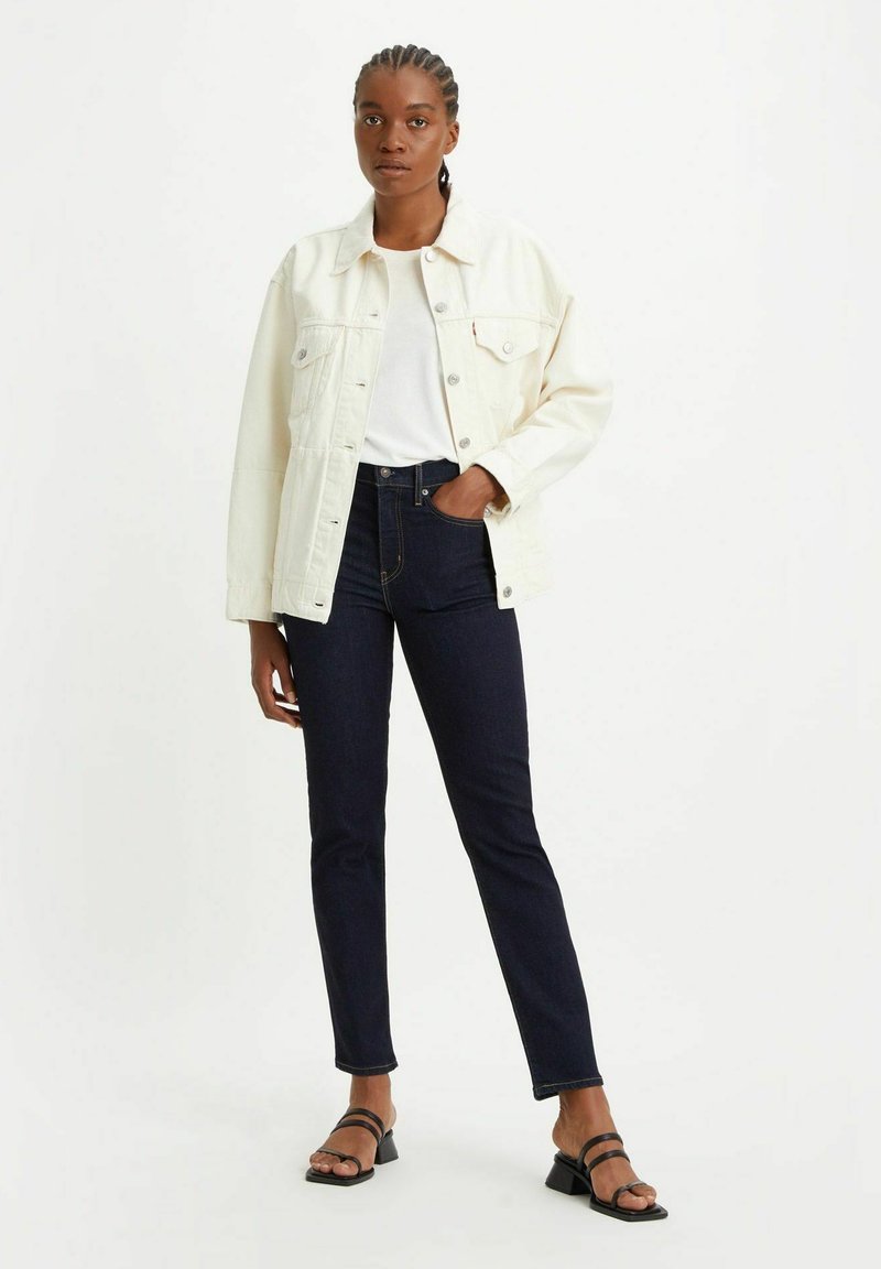 Levi's® 724 HIGH RISE STRAIGHT - Jean slim - dark indigo rinse blue ...