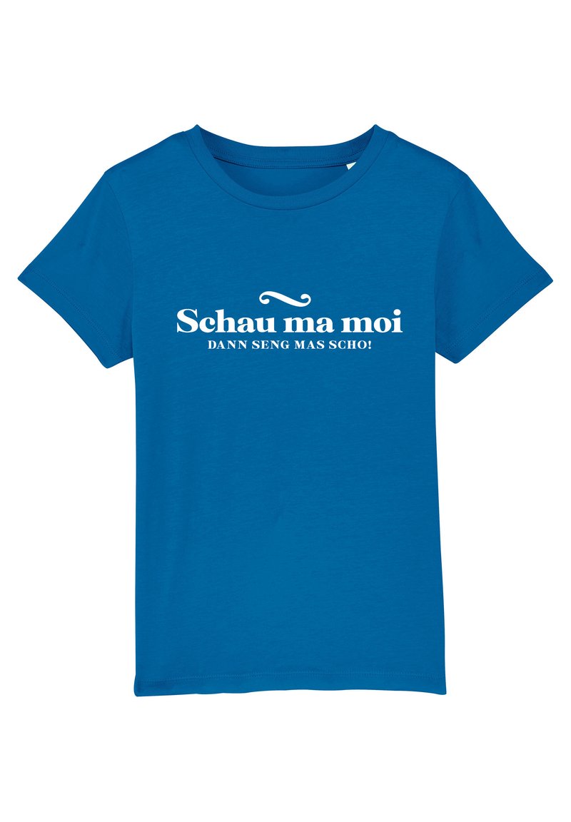 watapparel SCHAU MA MOI DANN SENG MAS SCHO - T-Shirt print - royal blue ...