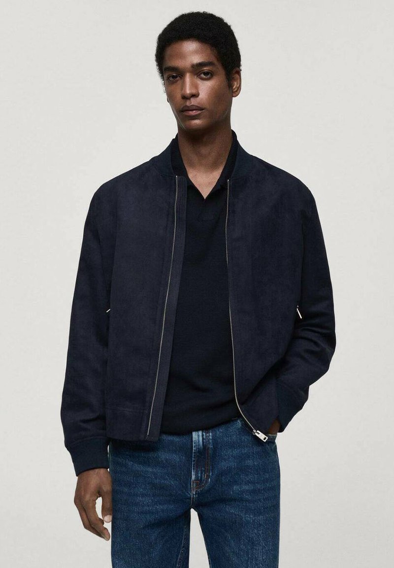 Mango BERO - Faux leather jacket - azul marino oscuro/royal blue - Zalando