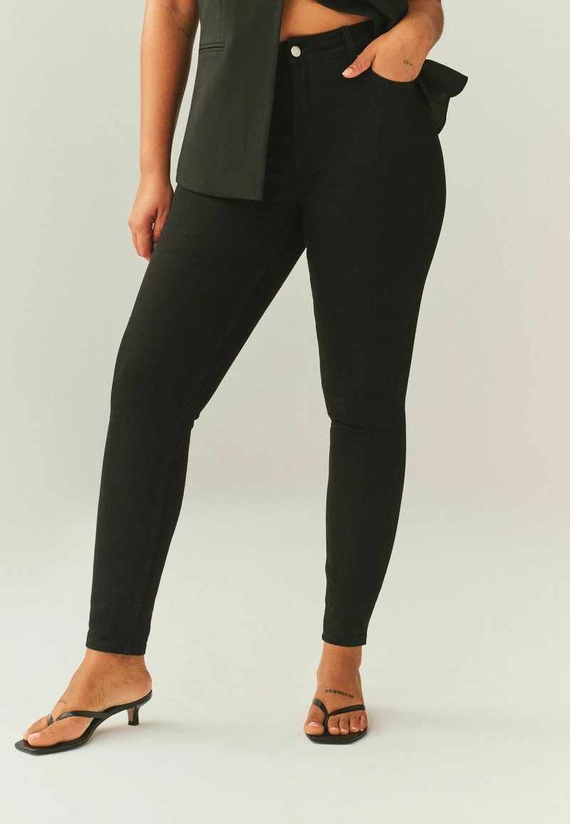 Next REGULAR FIT HOURGLASS MID RISE - Jeans Skinny Fit - black/schwarz ...